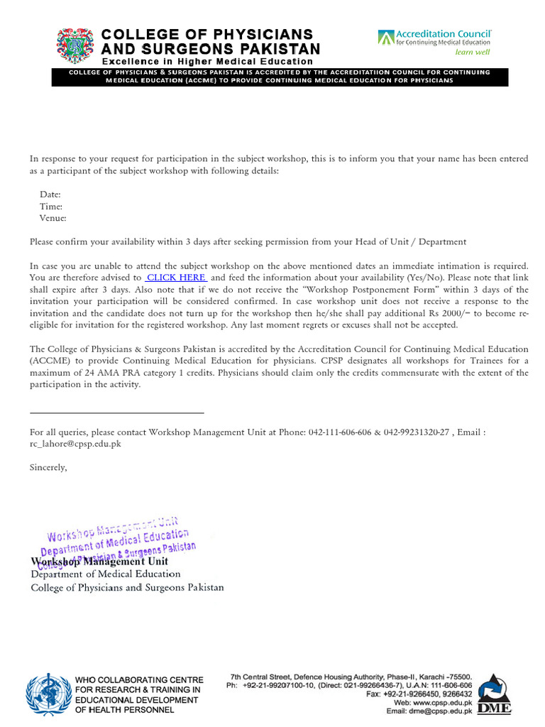 Research Methodology Worshop Invitation Letter | PDF | Pandemic ...