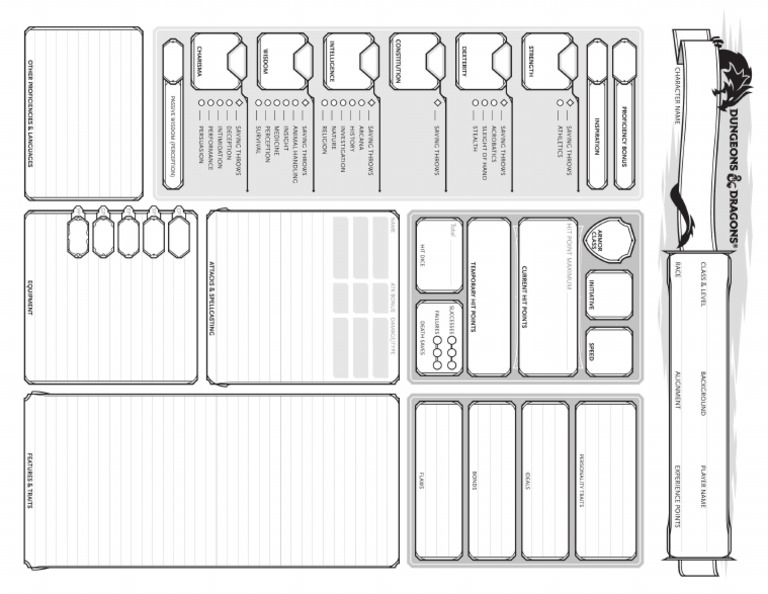 D&D Character Sheet - Alternative | PDF
