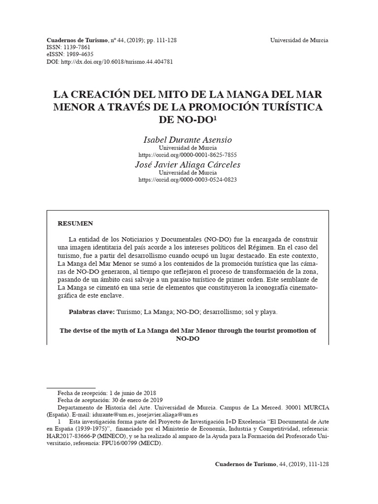 La Creación Del Mito de La Man | PDF | Turismo | España