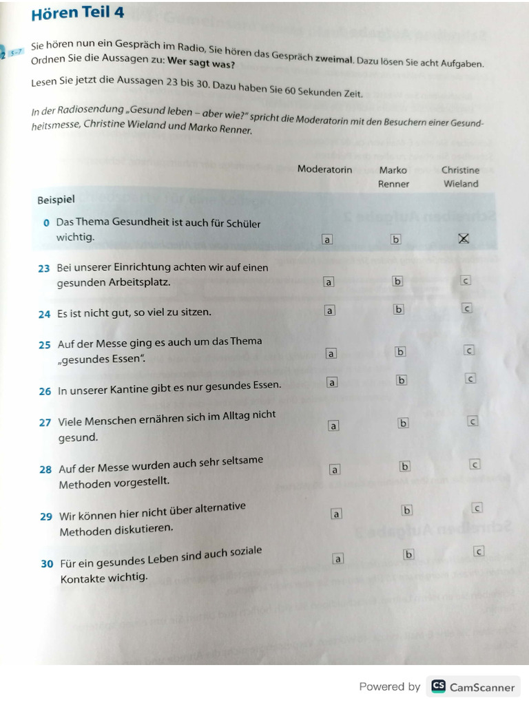 Modellsatz 3 - Hören Teil 4 | PDF