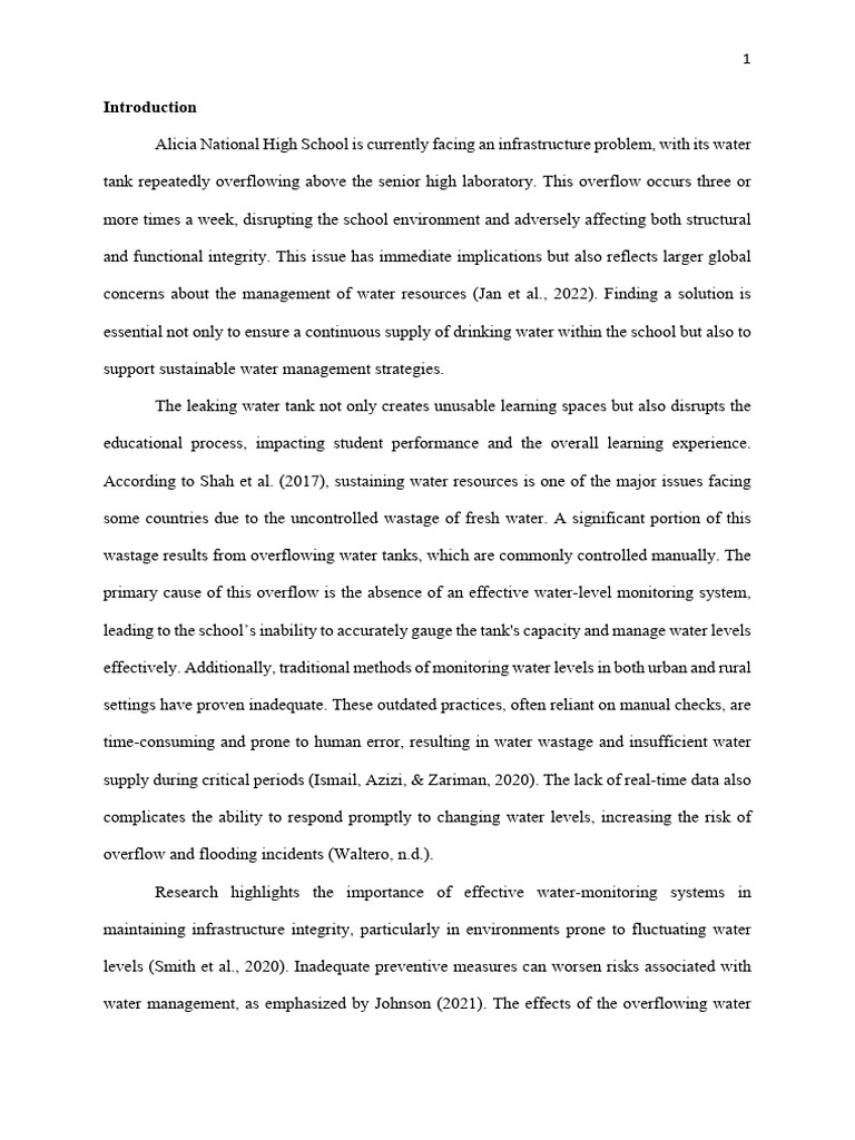 Manuscript - IoT-Enabled Water Tank Monitoring System | PDF | P Value ...