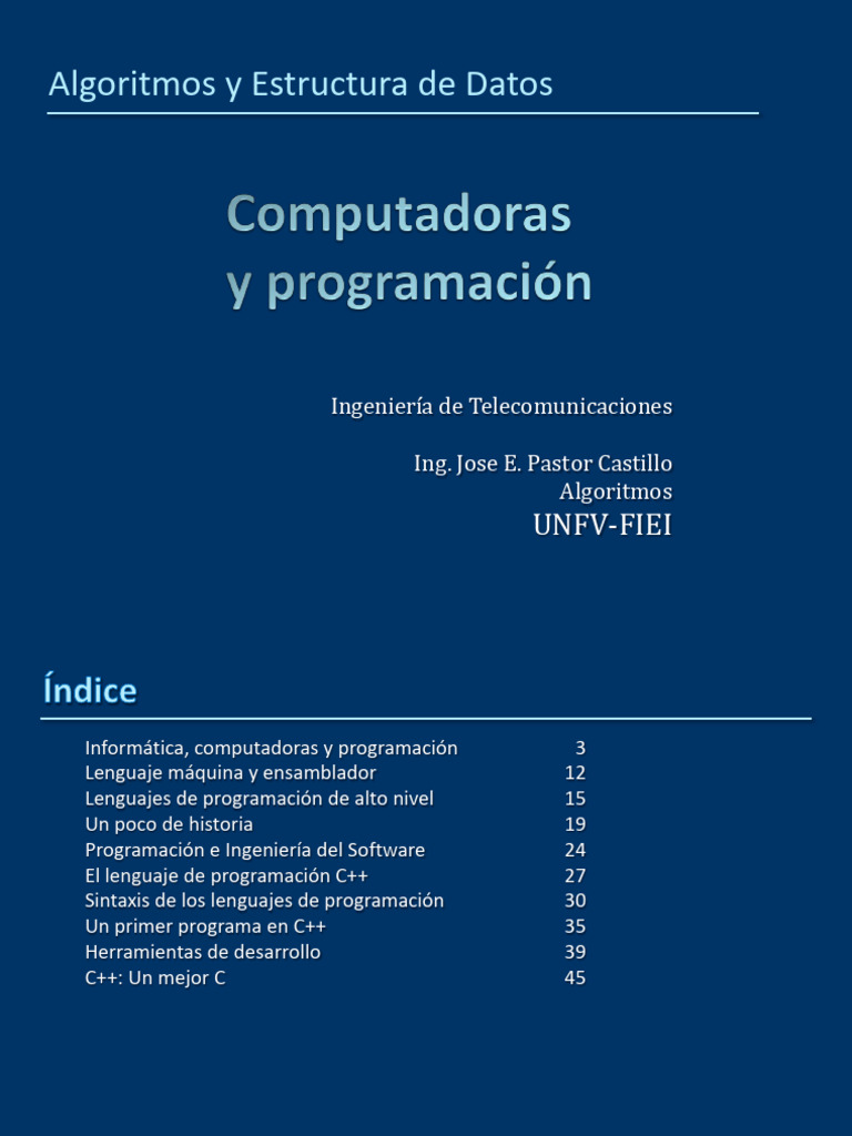 Sesion I - Fundamentos de Programacion | PDF | Programación de ...