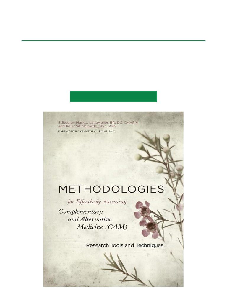 Methodologies for Effectively Assessing Complementary and Alternative ...
