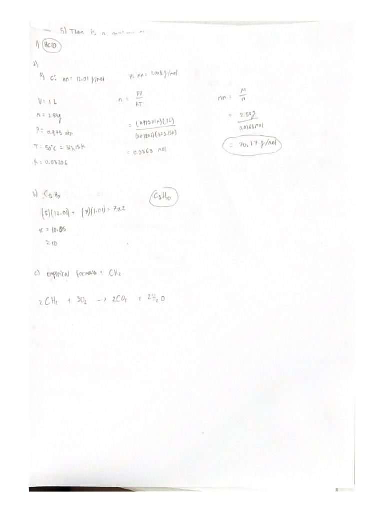CHM 1131 Midterm 1 | PDF