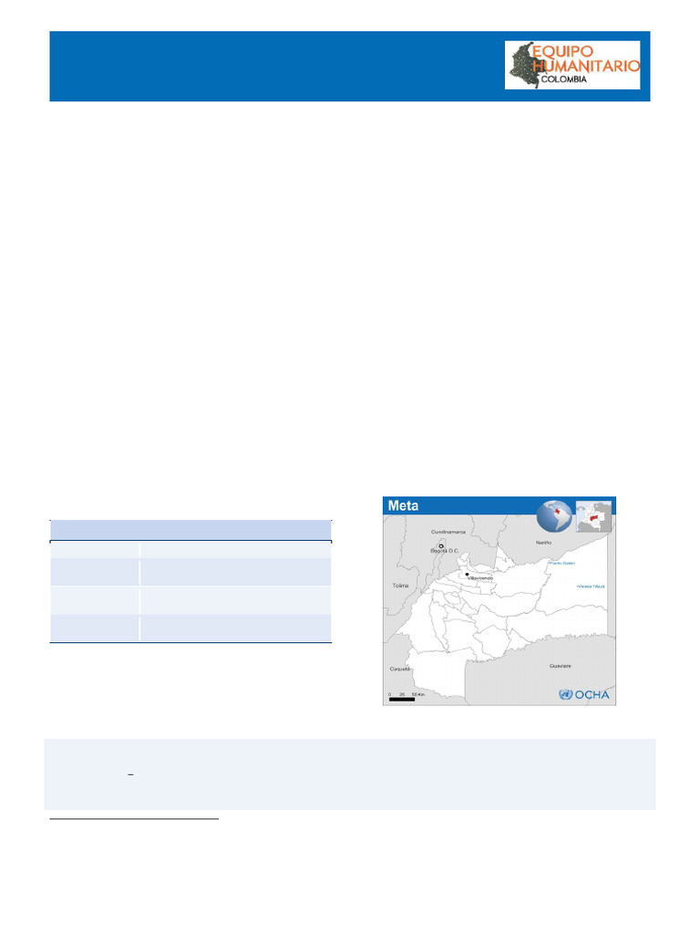 Informe Flash MIRA Puerto Gaitán Tillavá | PDF | Lavar
