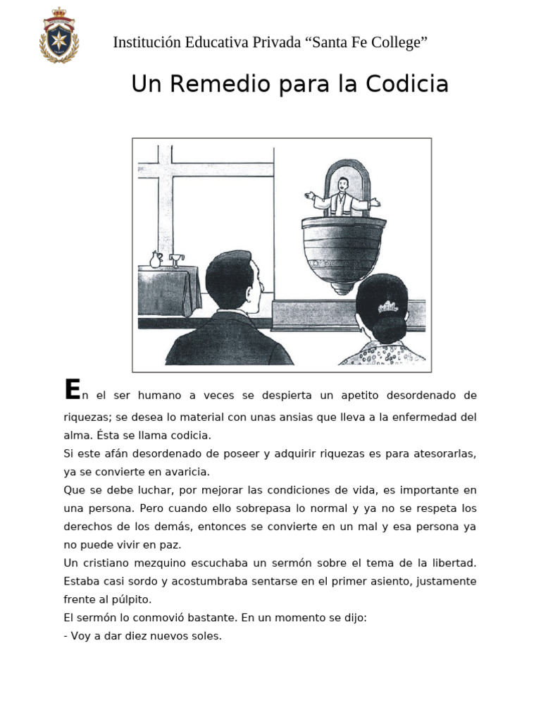 La codicia | PDF | Codicia