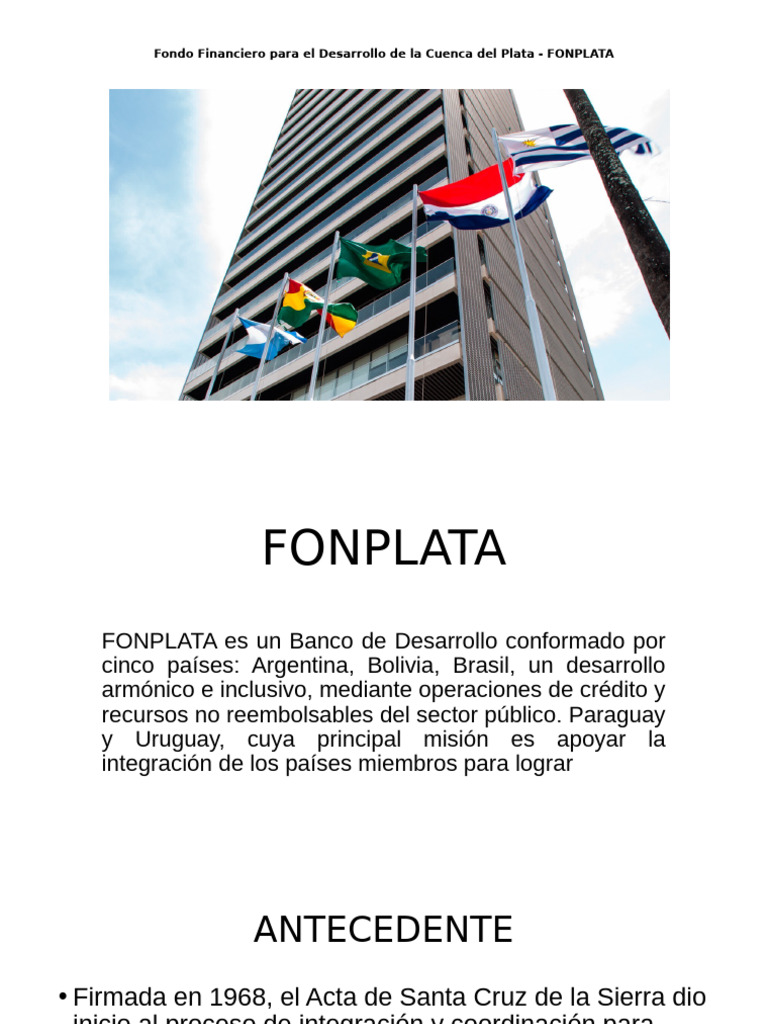 FONPLATA: Banco de Desarrollo Regional | PDF | Economias