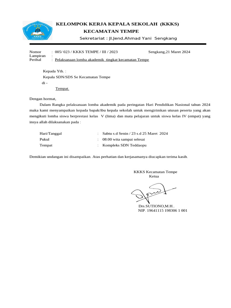 Undangan Lomba Maret | PDF