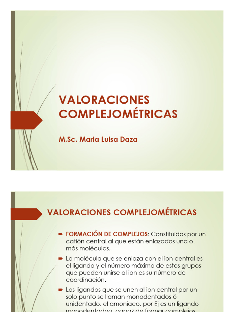 Valoraciones Complejométricas con EDTA | PDF | Ligando | Quelación