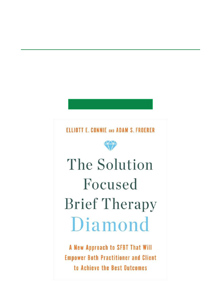 Solution-Focused Brief Therapy Diamond | PDF | Psychotherapy | Family ...
