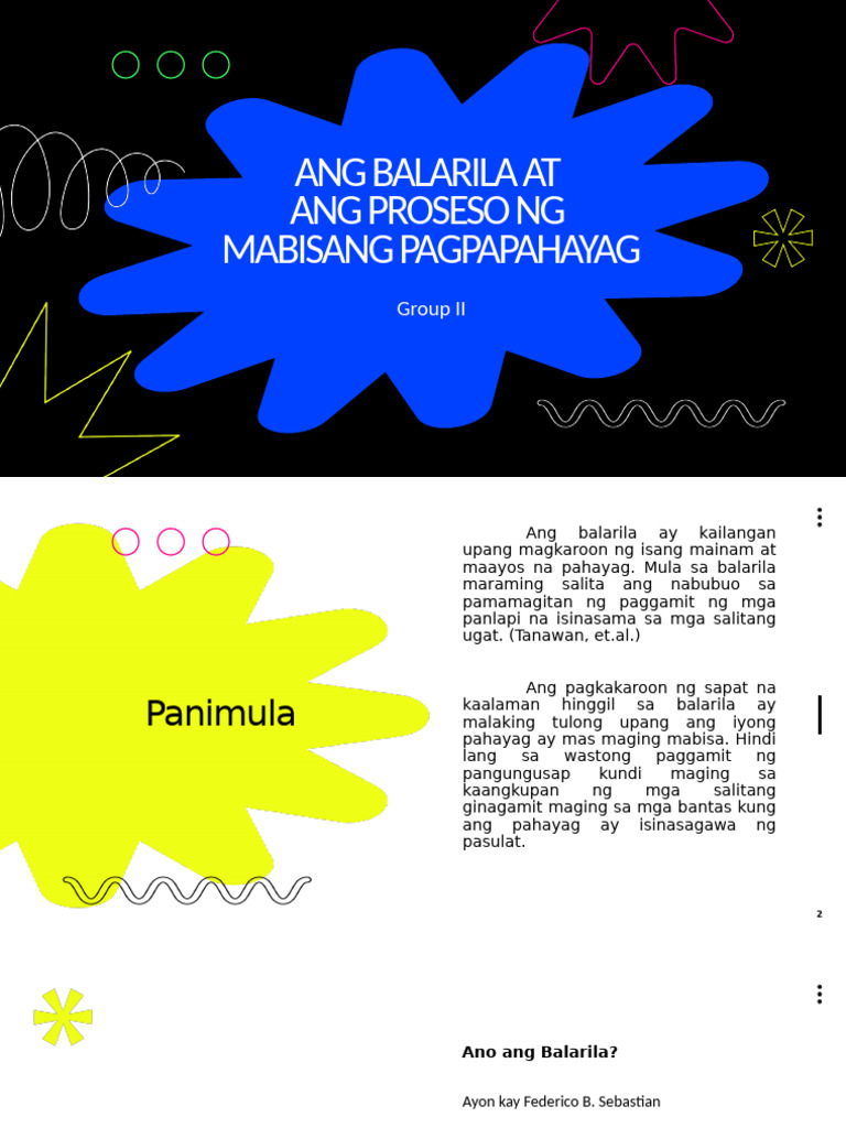 Ikalawang Grupo Ang Balarila at Ang Proseso Ng Mabisang Pagpapahayag | PDF