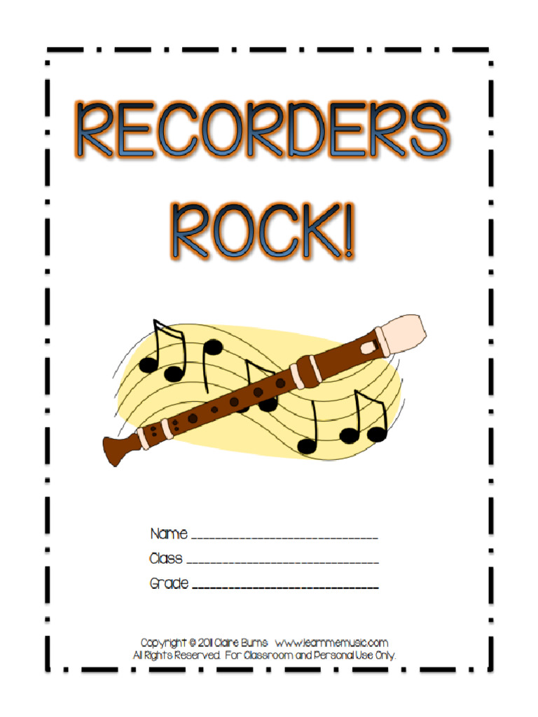 Recorders Rock (Student Version) | PDF