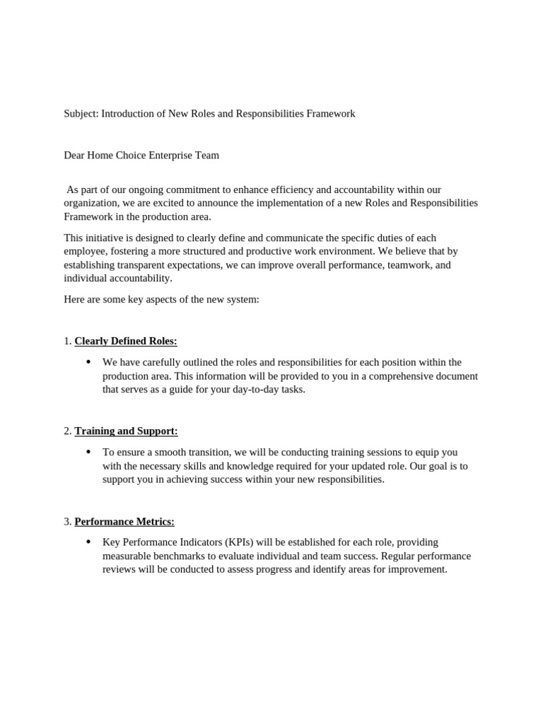 Resturcturing and Leadership Training letter | PDF | Performance ...