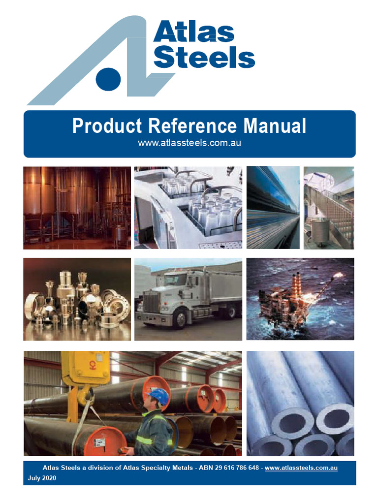 Atlas Steels Product Reference Manual | PDF | Pipe (Fluid Conveyance ...