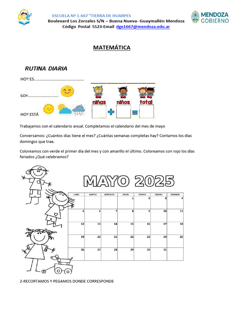 Actividades de Matemática para Mayo | PDF