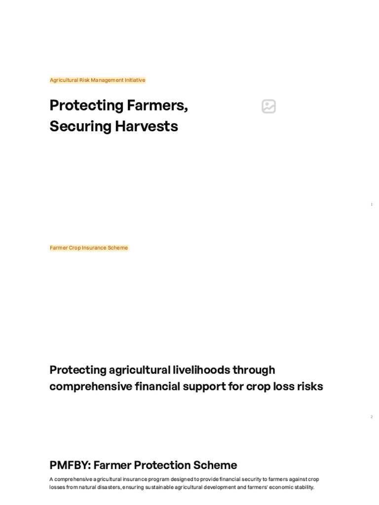 Transforming Agriculture - A Strategic Analysis of Pradhan Mantri Fasal Bima Yojana (PMFBY ...