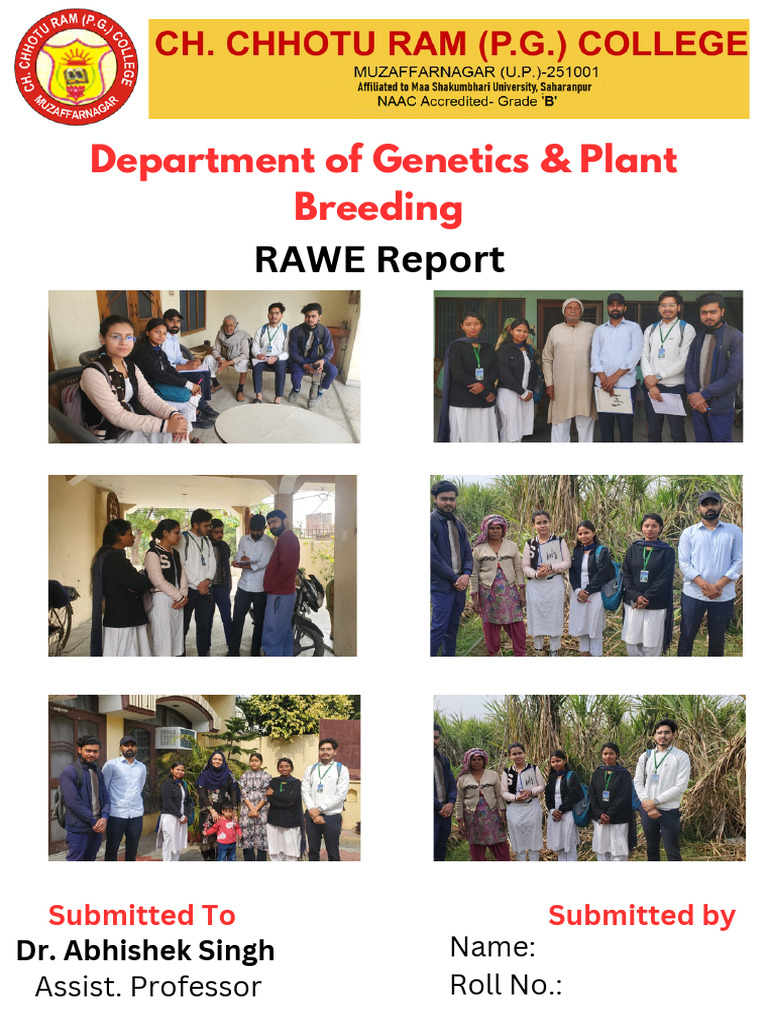 Department of Genetics & Plant Breeding | PDF