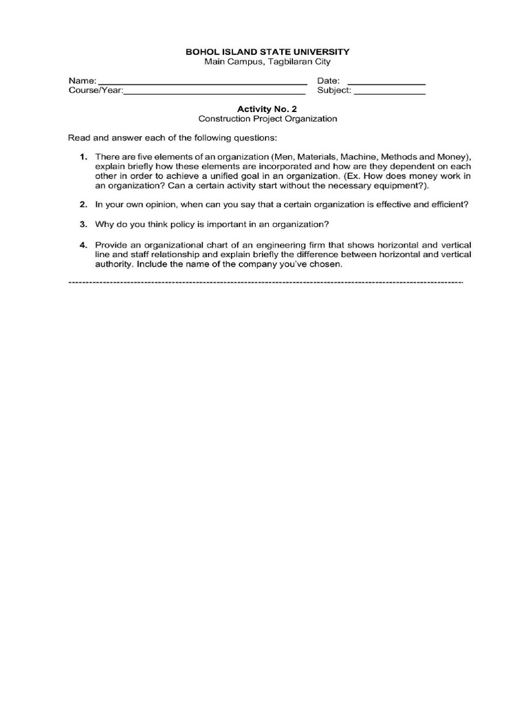 A2 - Construction Project Organization | PDF