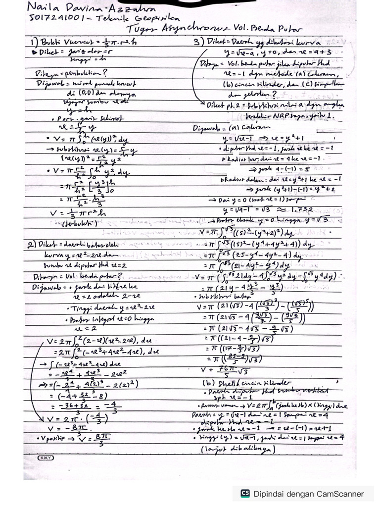 Tugas Asynchronous Volbp Naila Davina Azzahra 5017241001 Teknik Geofisika | PDF