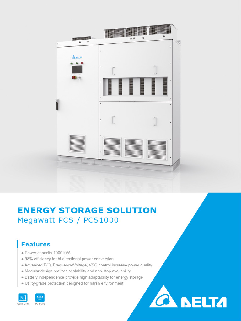 Delta 1000 kVA Energy Storage Inverter | PDF | Electrical Grid ...