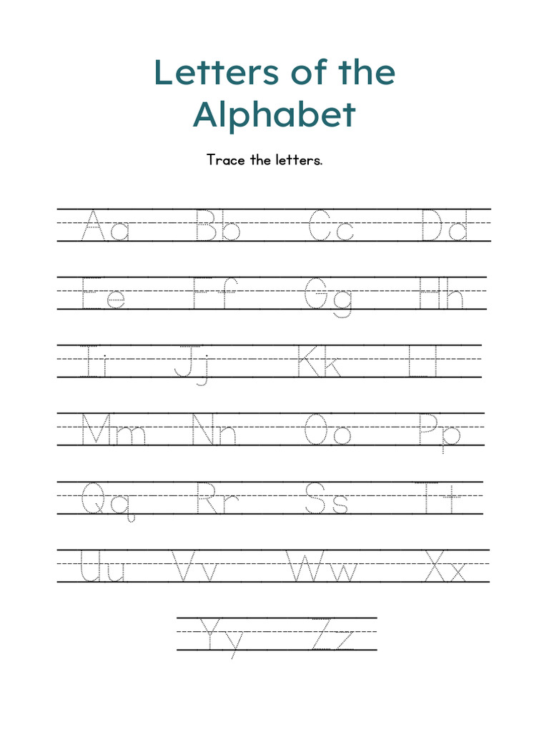 Alphabet Worksheet | PDF