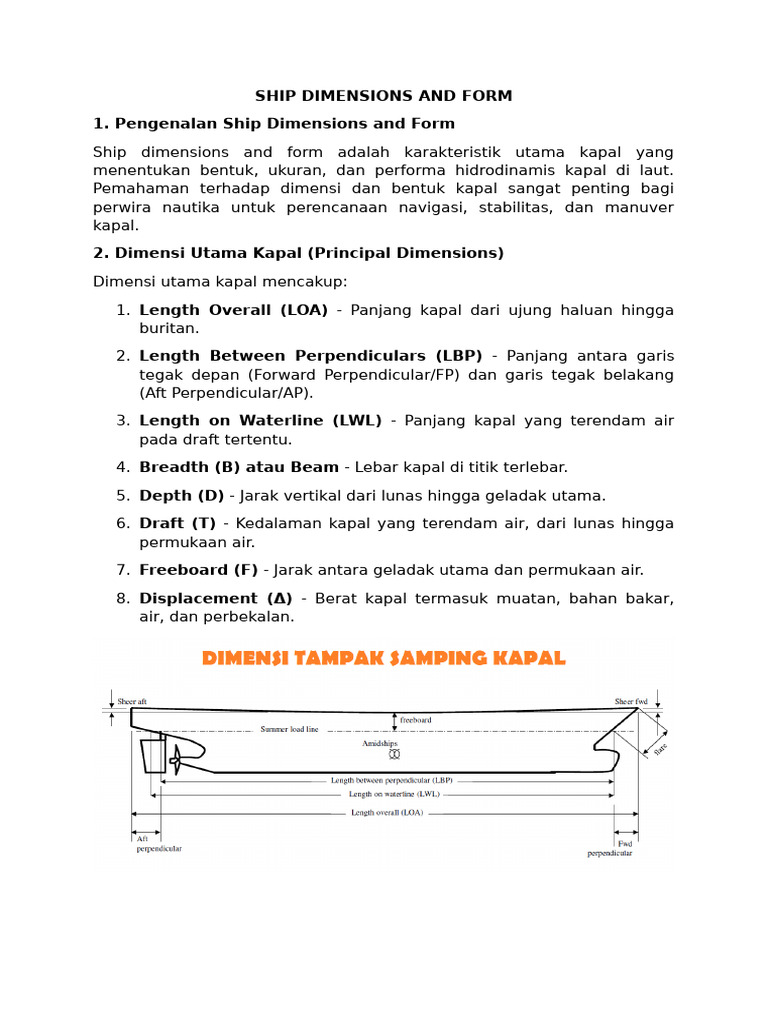 (7) SHIP DIMENSIONS AND FORM | PDF