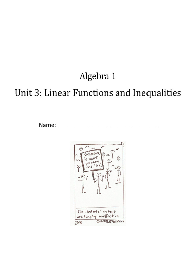 AC Unit 3 - Linear Functions and Inequalities | PDF | Mathematics | Algebra