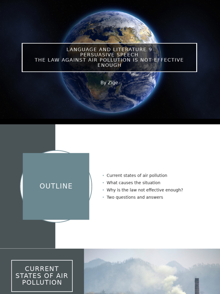 Lit9 Air Pollution Presentation | PDF | Air Pollution | Pollution