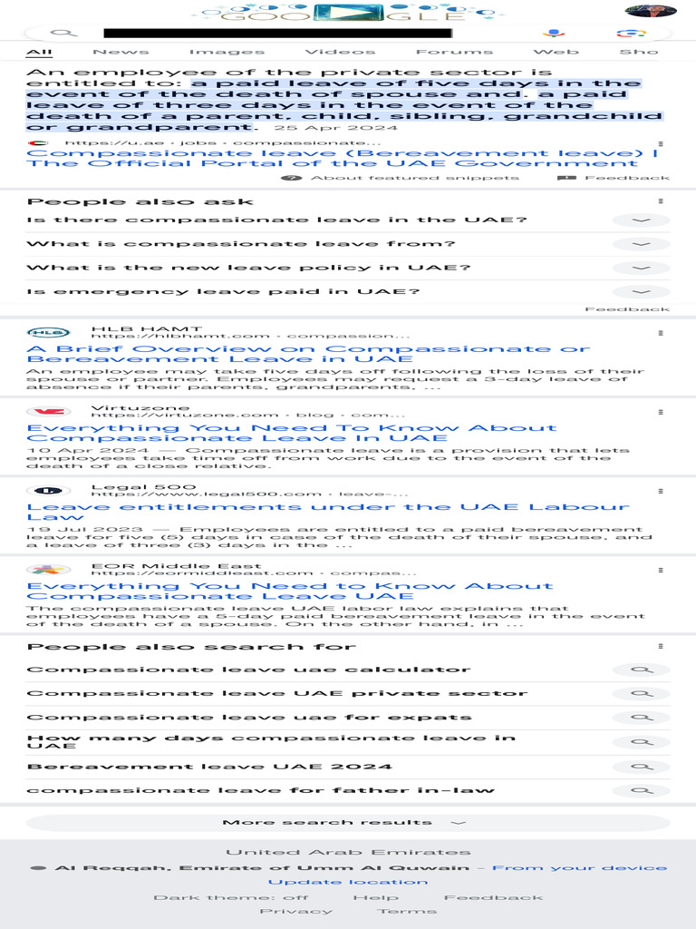 Compassionate Leave Uae - Google Search | PDF | United Arab Emirates ...