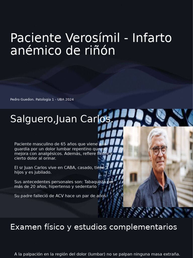 Paciente verosímil 1 - Infarto anémico de riñón | PDF