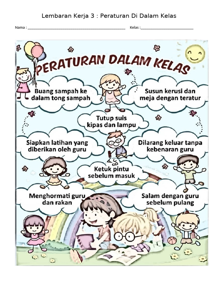 Lembaran Peraturan Dalam Kelas | PDF