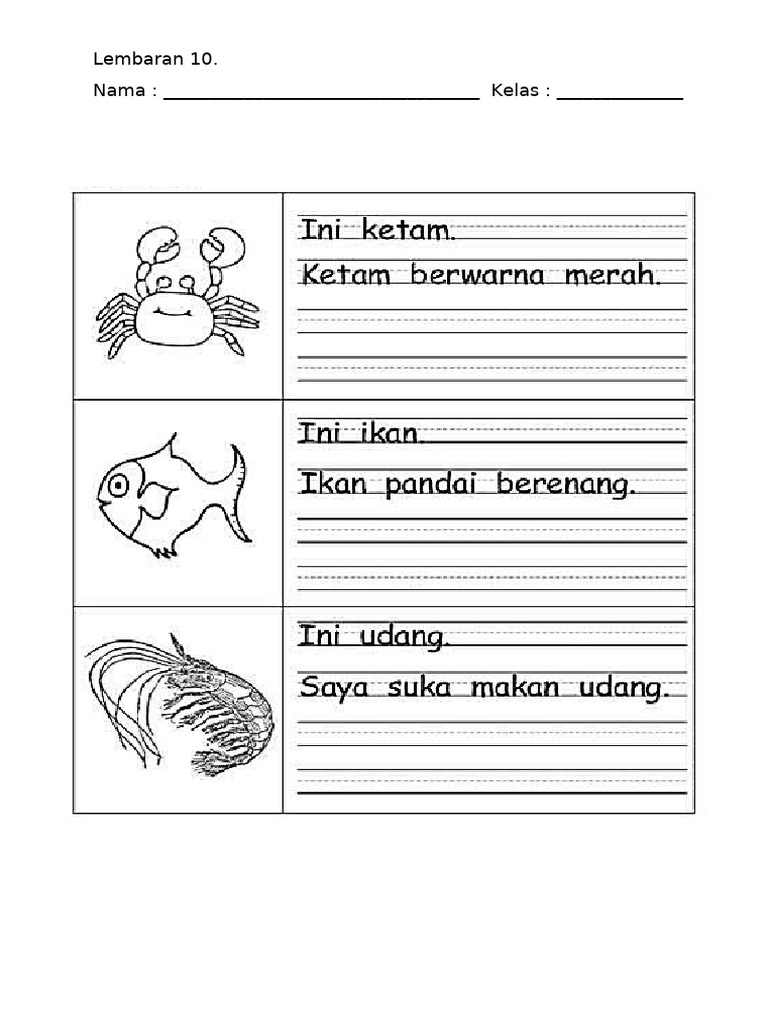 Lembaran 10 Salin Ayat | PDF