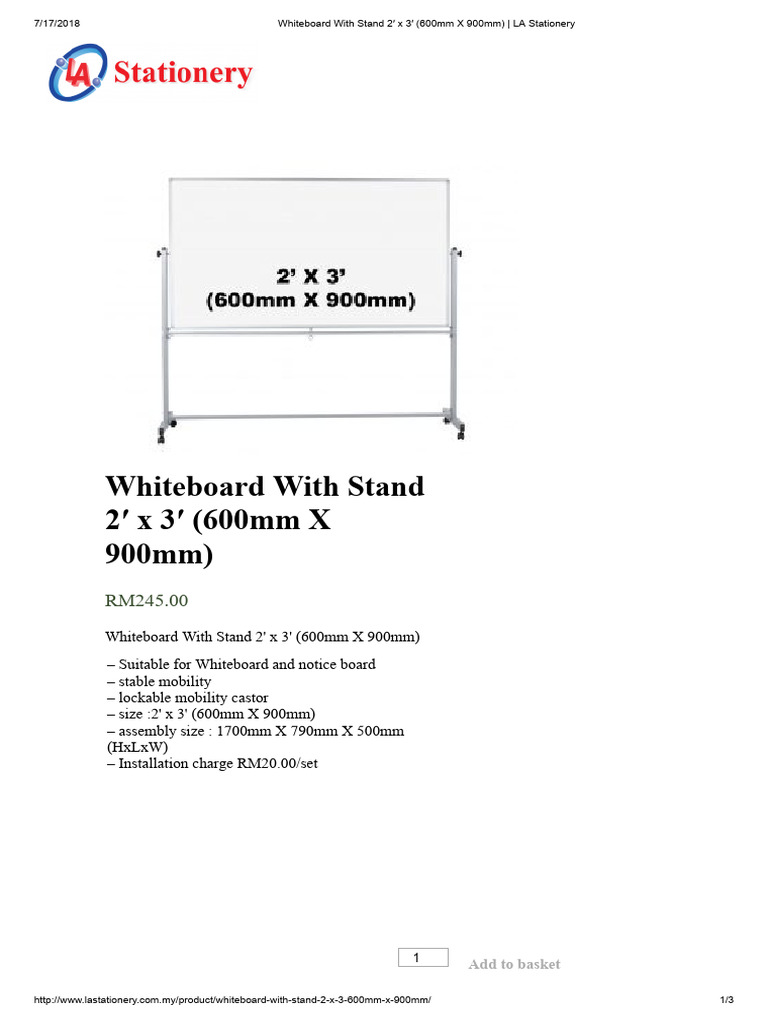 Whiteboard Stand Price in Pakistan | PDF