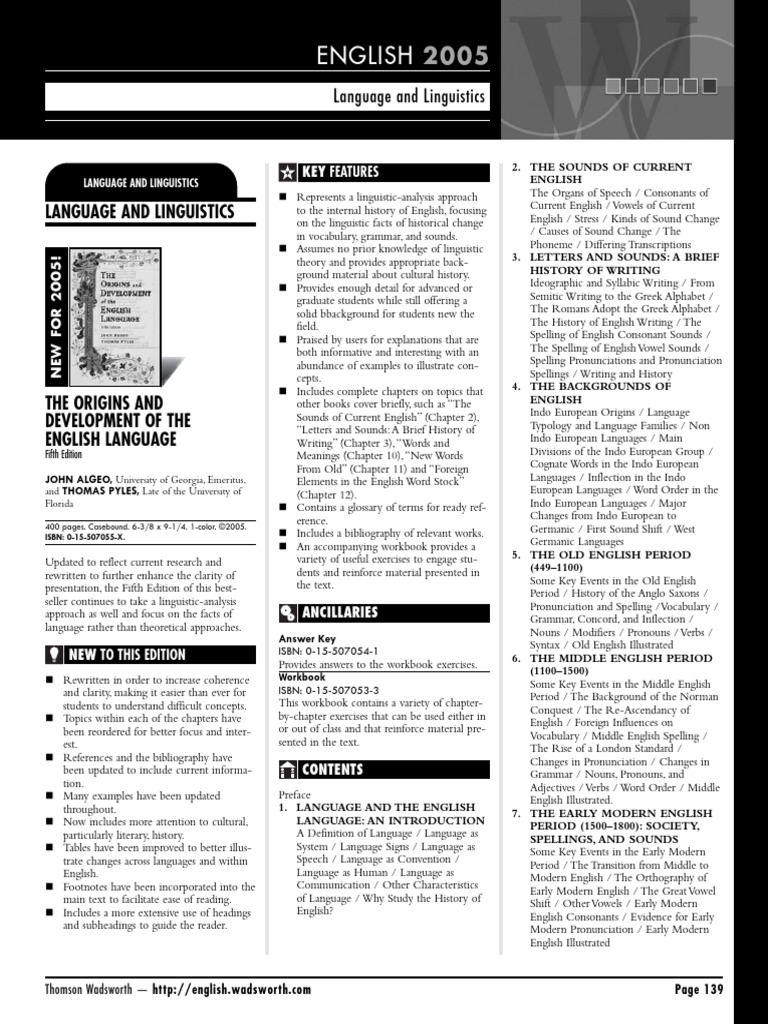 The - Origins - and - Development - of - The - English Language | PDF ...