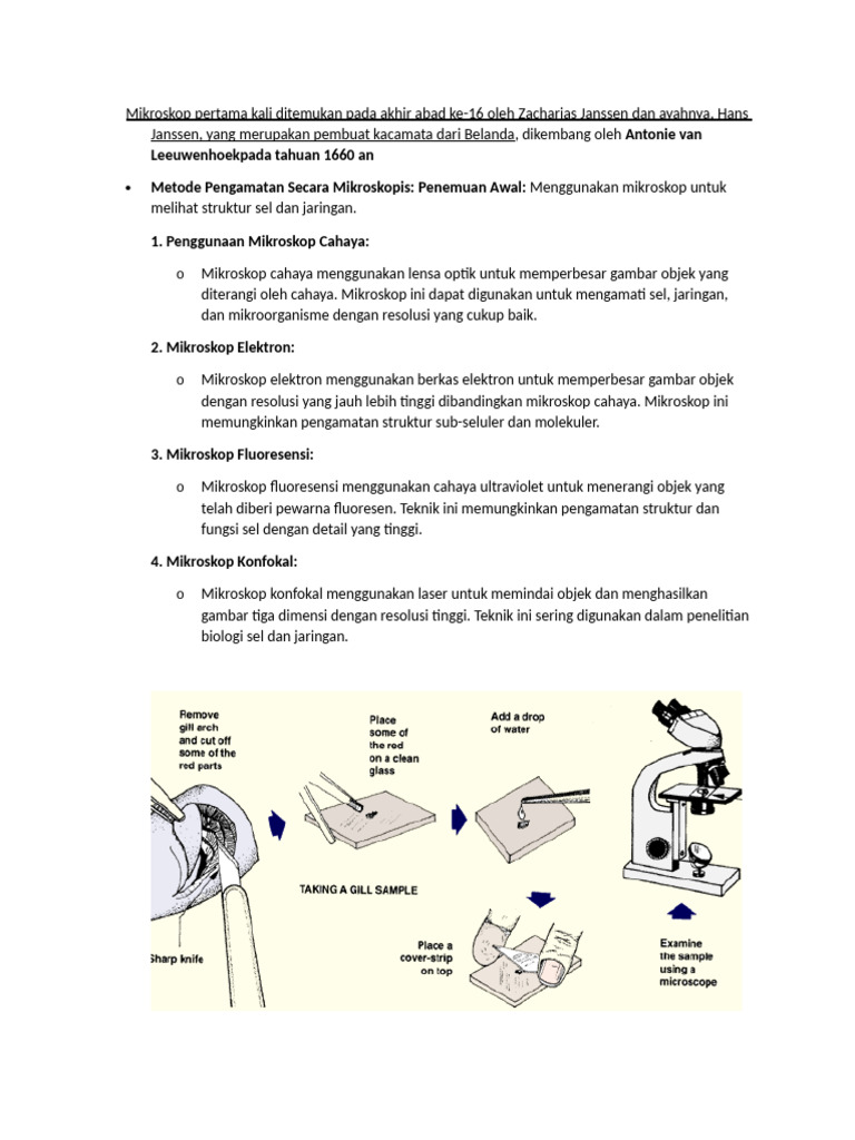 Mikroskop Pertama Kali Ditemukan Pada Akhir Abad Ke | PDF