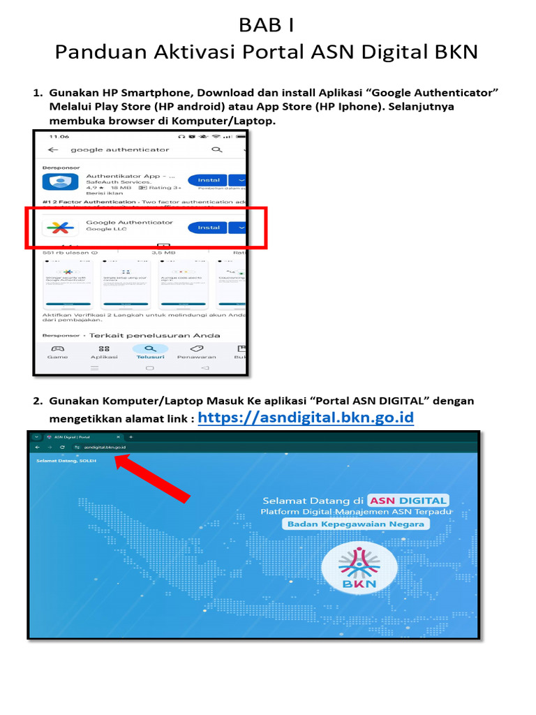 Panduan_Aktivasi_MFA_portal_ASN_DIGITAL | PDF