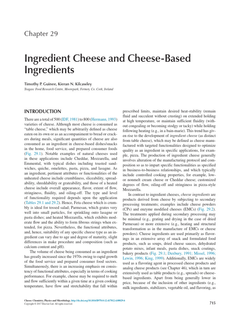 Chapter 29 - Ingredient Cheese and Cheese Based Ingredients - 2017 ...
