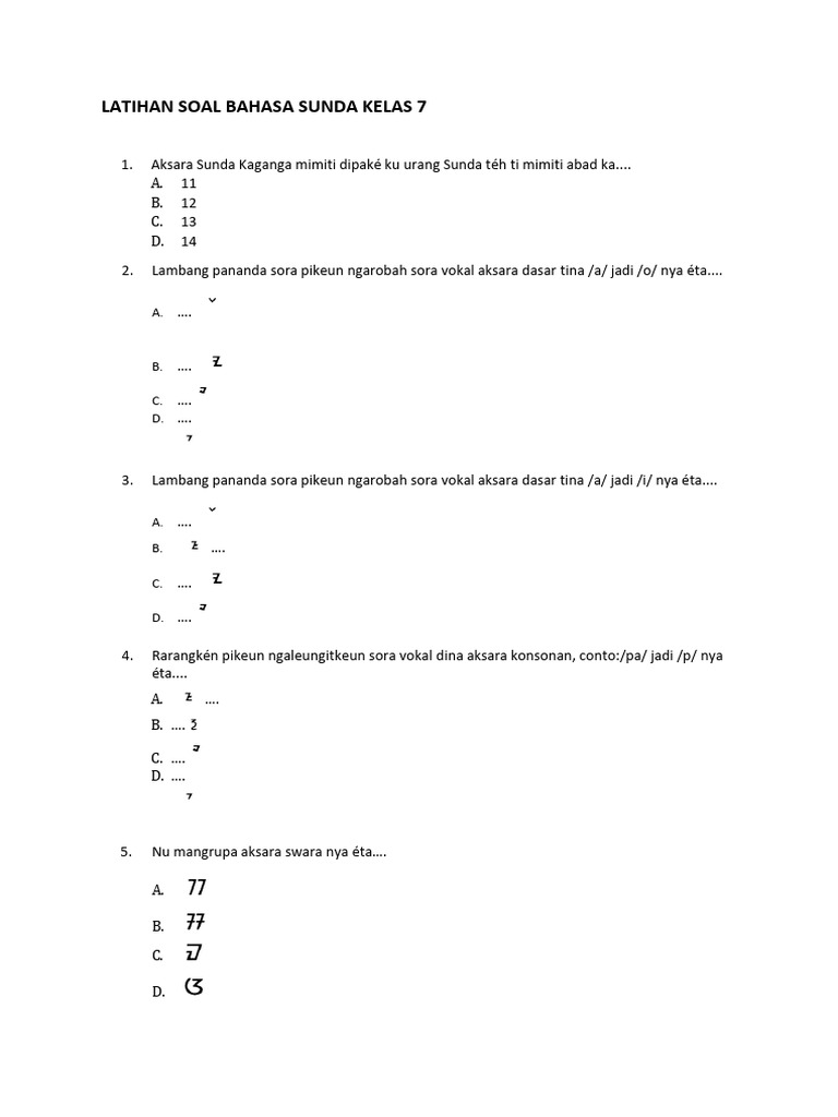Latihan Soal Kelas 7 2425 | PDF