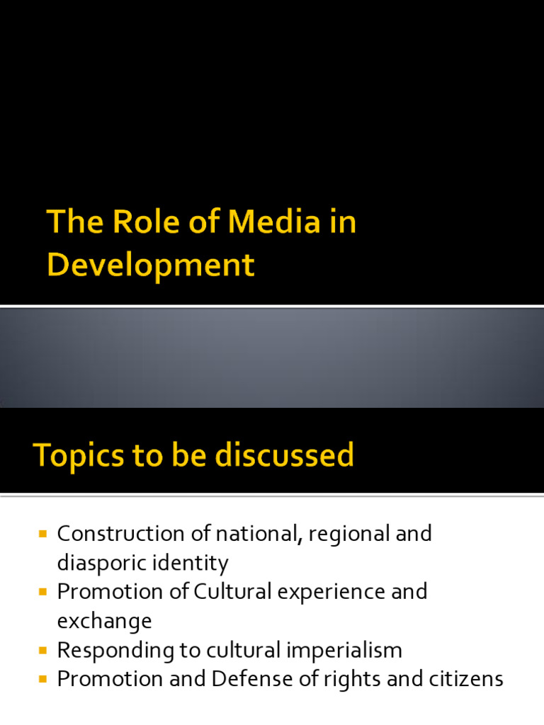 The Role of Media in Development | PDF | Books | Printing
