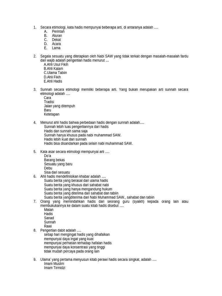Soal Soal Asat 2025 | PDF
