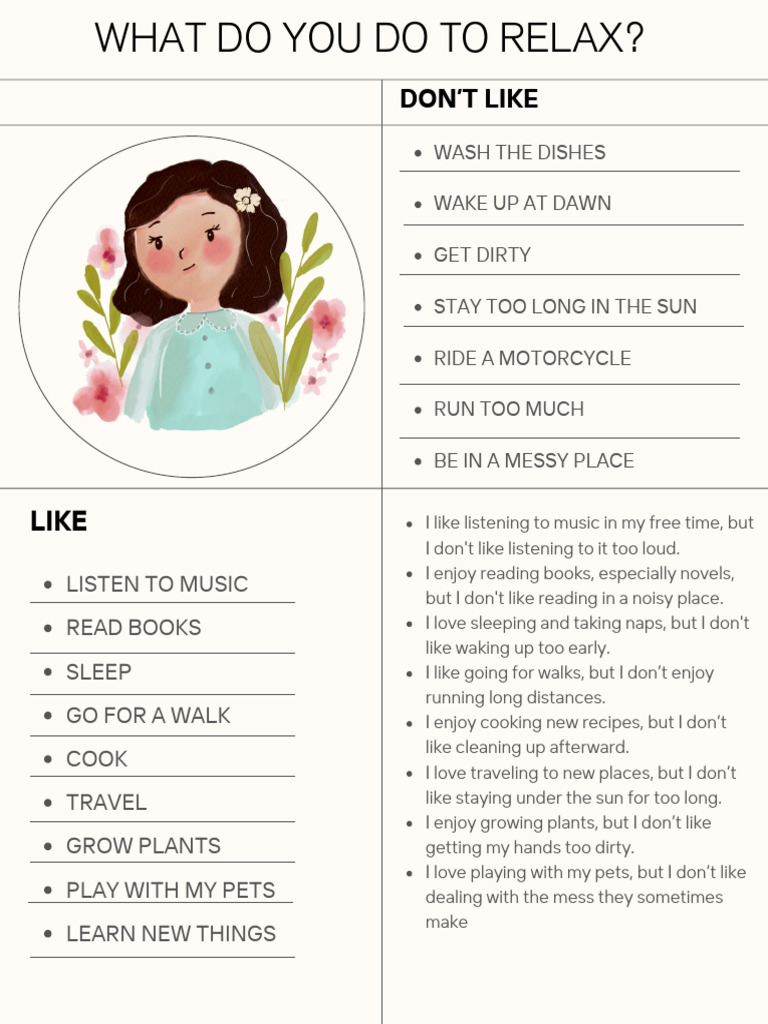 What Do You Do To Relax | PDF