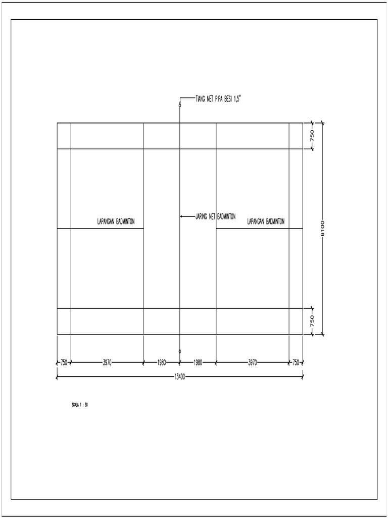 Denah Lapangan & Pendopo | PDF