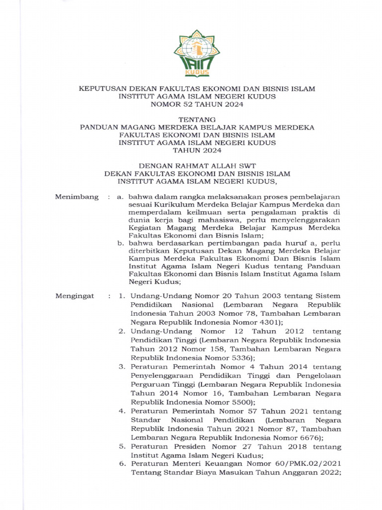 Panduan MBKM FEBI | PDF