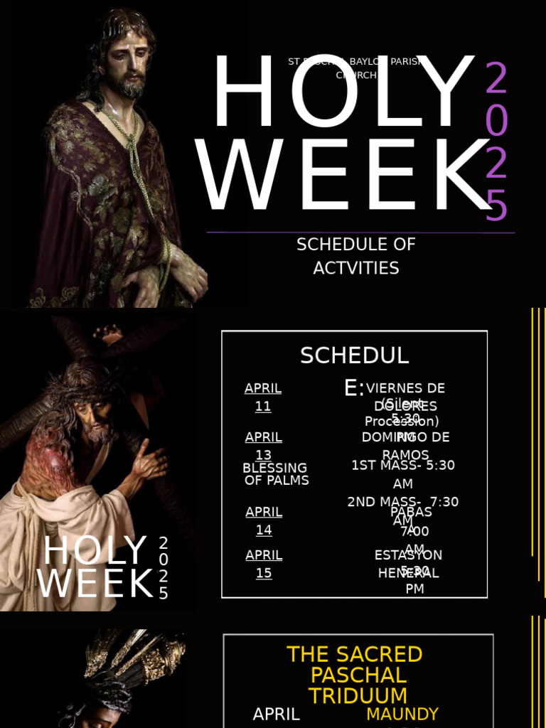 Holy Week Announcement | PDF