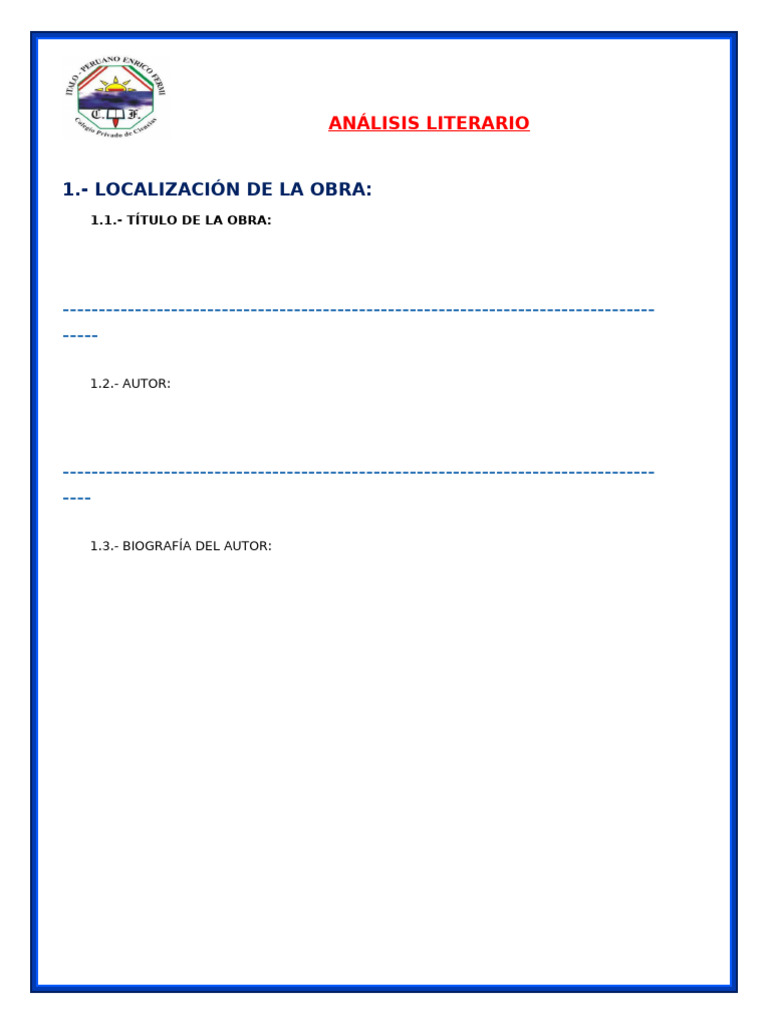Análisis Literario | PDF