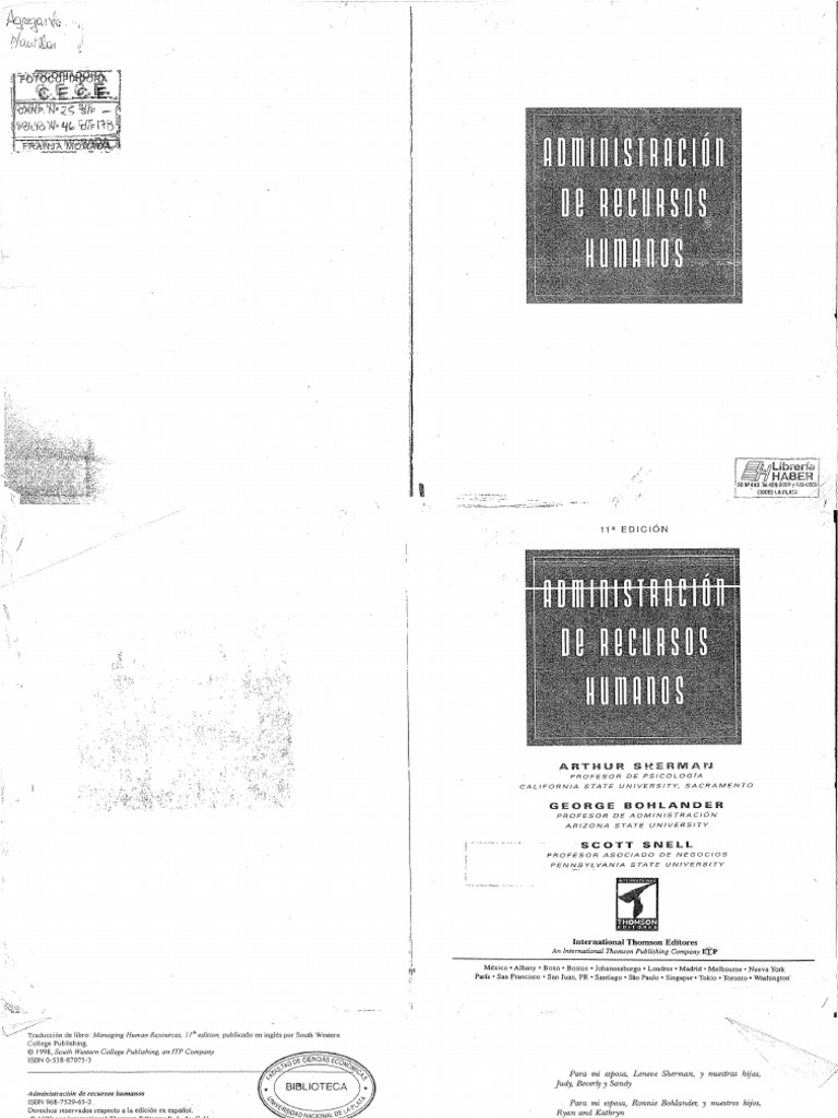 Administración de Recursos Humanos - Arthur Sherman | PDF