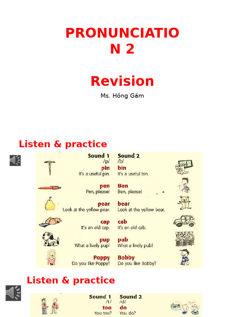Pronunciation 2 - Lecture - Revision and Questions | PDF