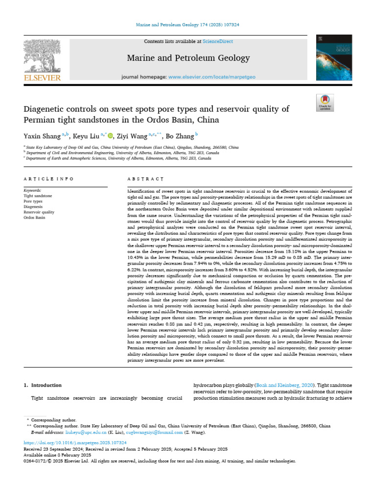 Diagenetic Controls On Sweet Spots Pore Types and Reservoir Quality of ...