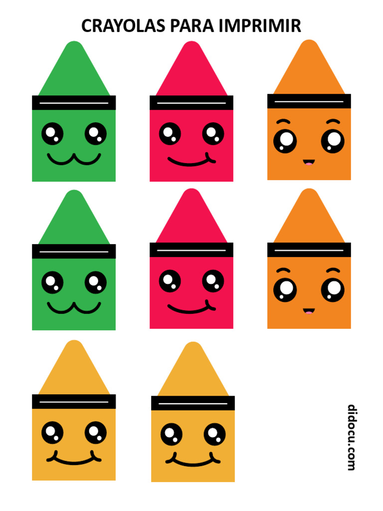 Plantilla de Crayolas a Color | PDF
