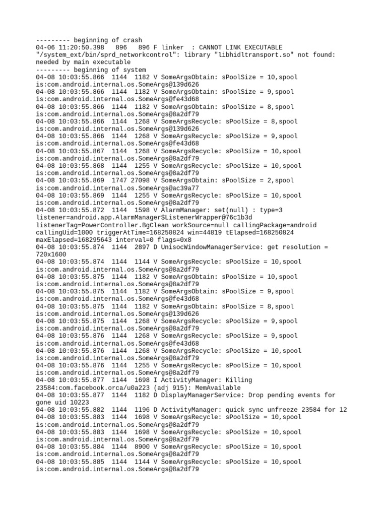 Standby Android Log 2025 0408 110356 | PDF | Operating System Technology | Embedded Linux ...